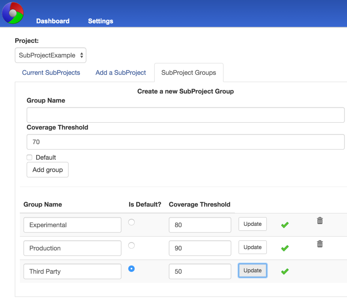 Additional Coverage Features in CDash