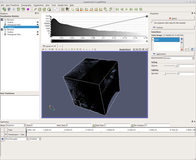 New in Tomviz: moving volumes relative to each other