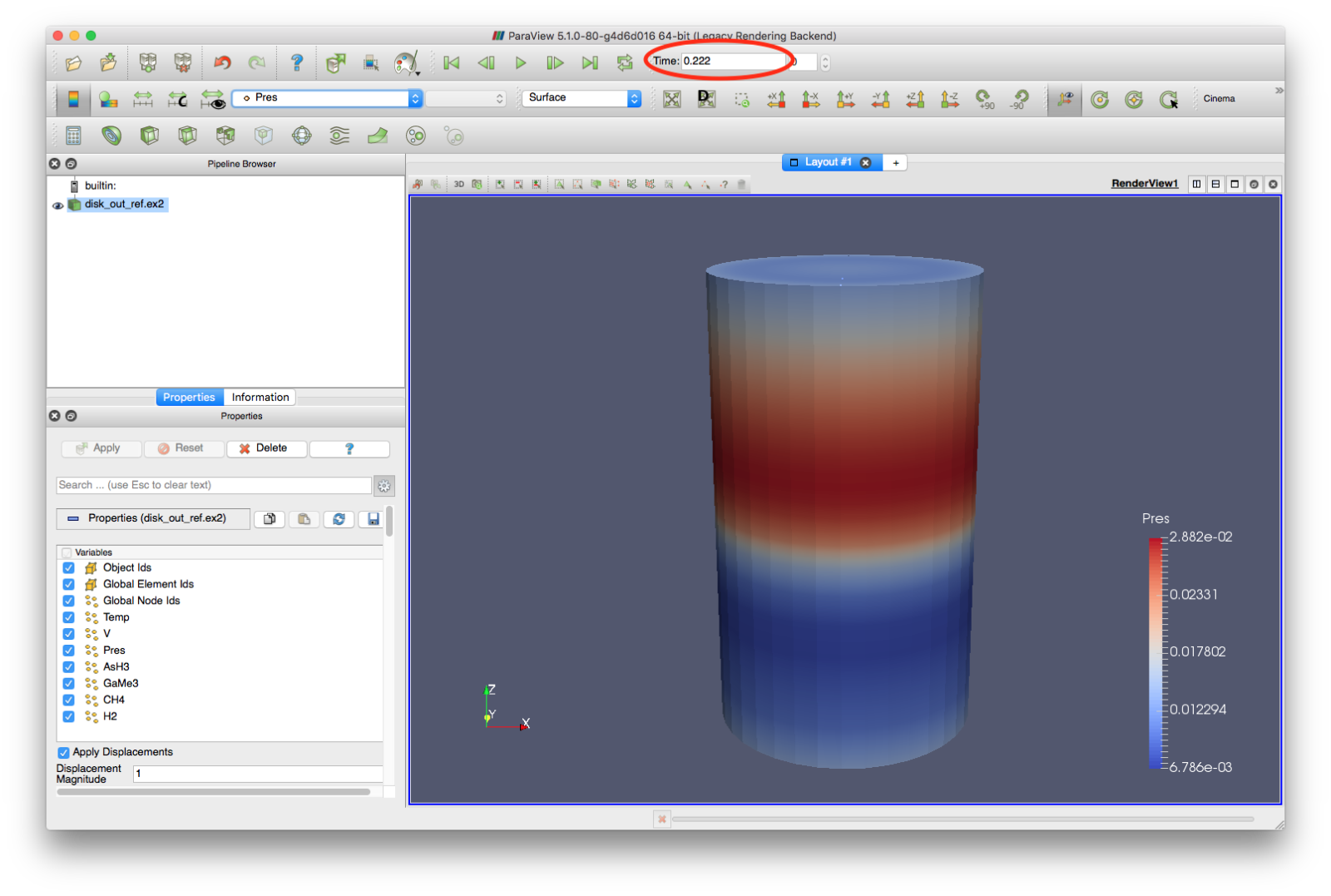 Change the animation clock precision in ParaView