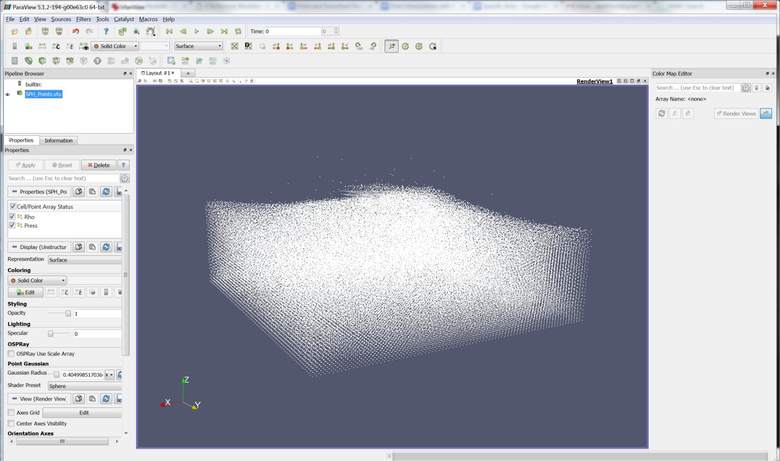 Point and Smoothed-Particle Hydrodynamics (SPH) Interpolation in ParaView