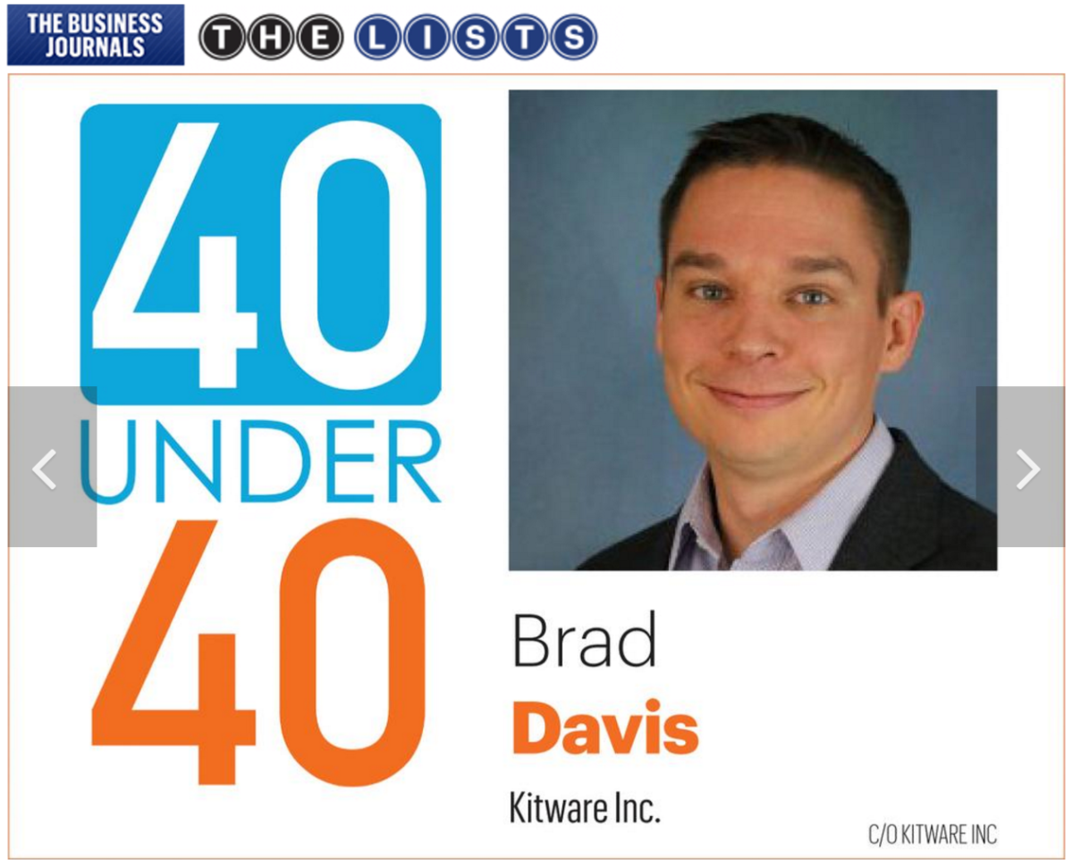 Kitware’s Brad Davis wins 40 Under 40 Leadership Award