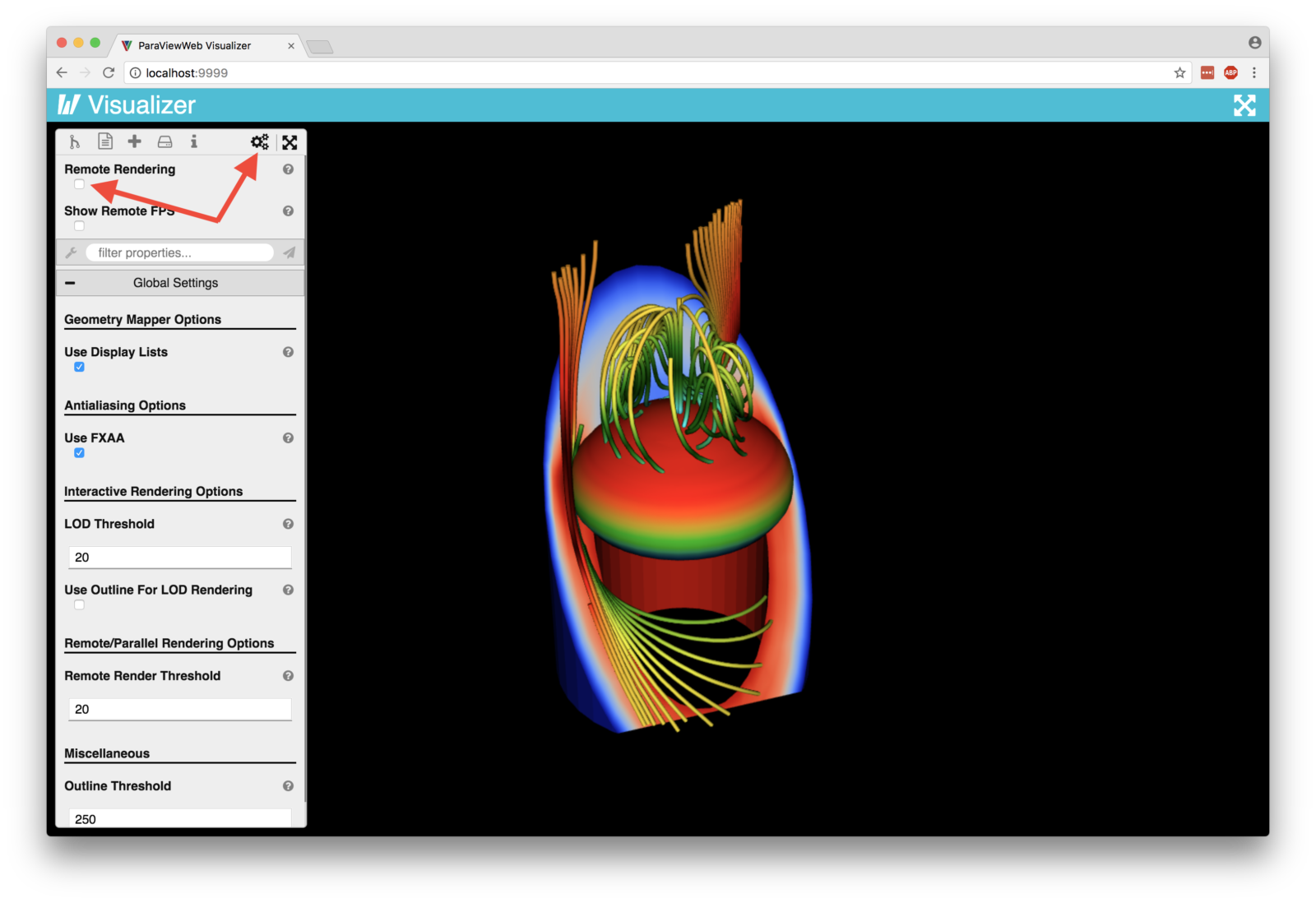 Recent Improvements to ParaViewWeb: Local Rendering, Property Management, and More