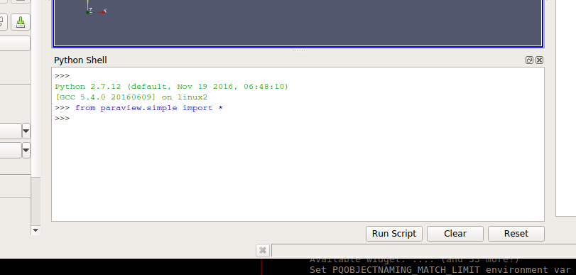 Dockable Python Shell In ParaView