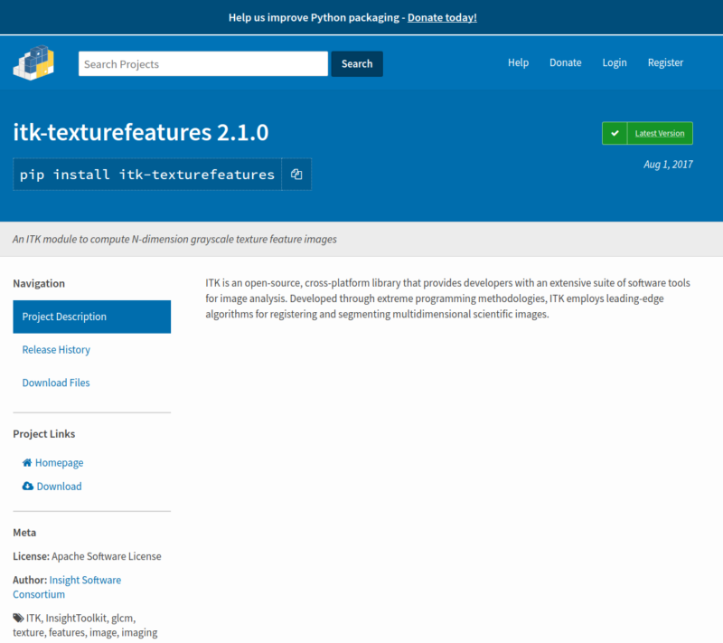 Python Packages For Itk Modules