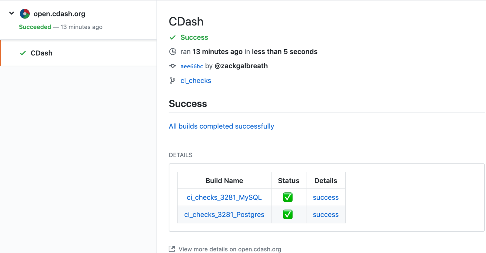 GitHub Checks and Statuses from CDash