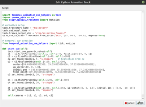 LidarView temporal camera animations