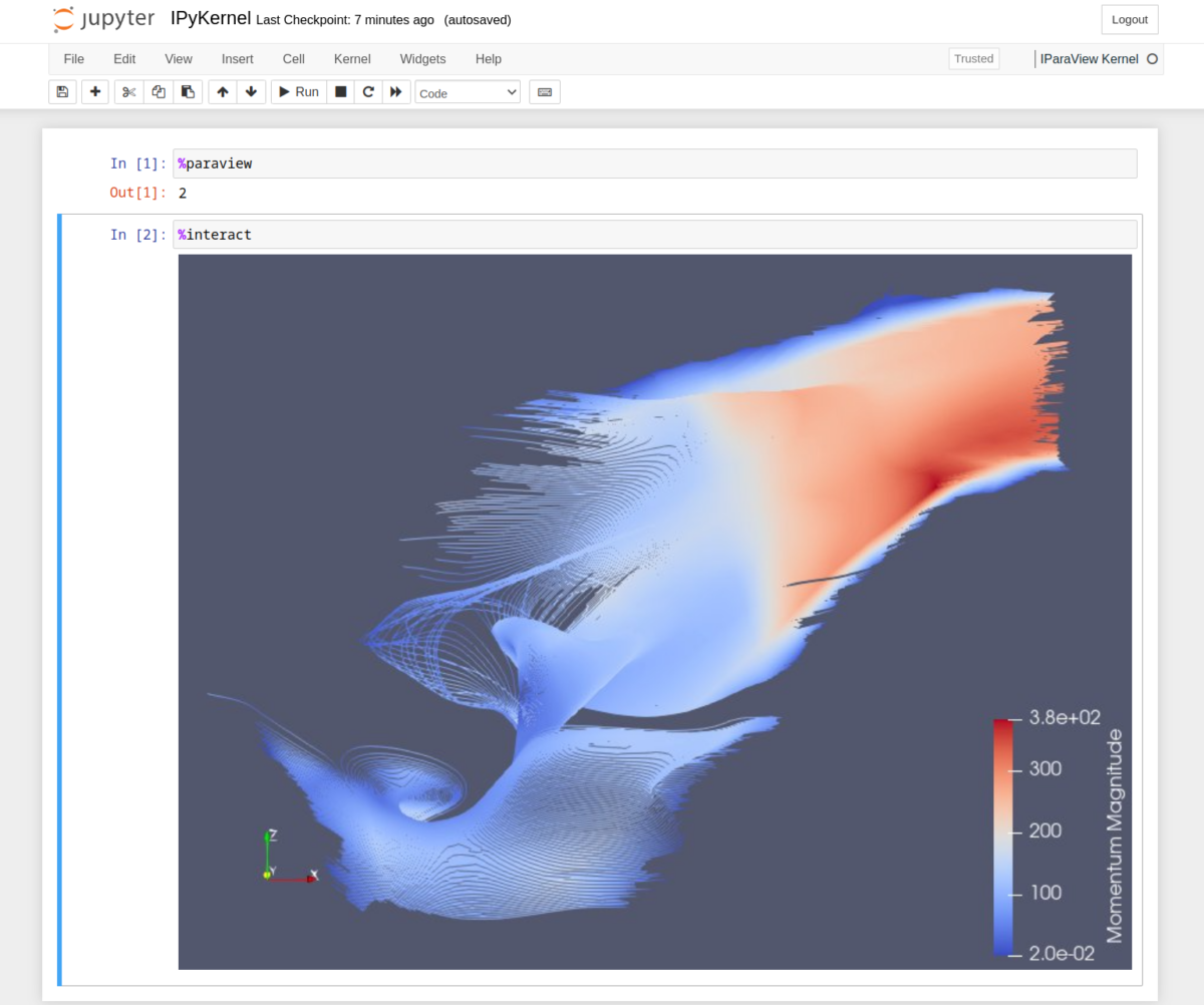 Controlling Paraview From Jupyter Notebook A New Version Of The Plugin Is Available
