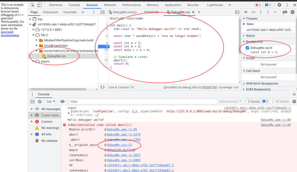 How to Debug WebAssembly Pipelines in Your Web Browser