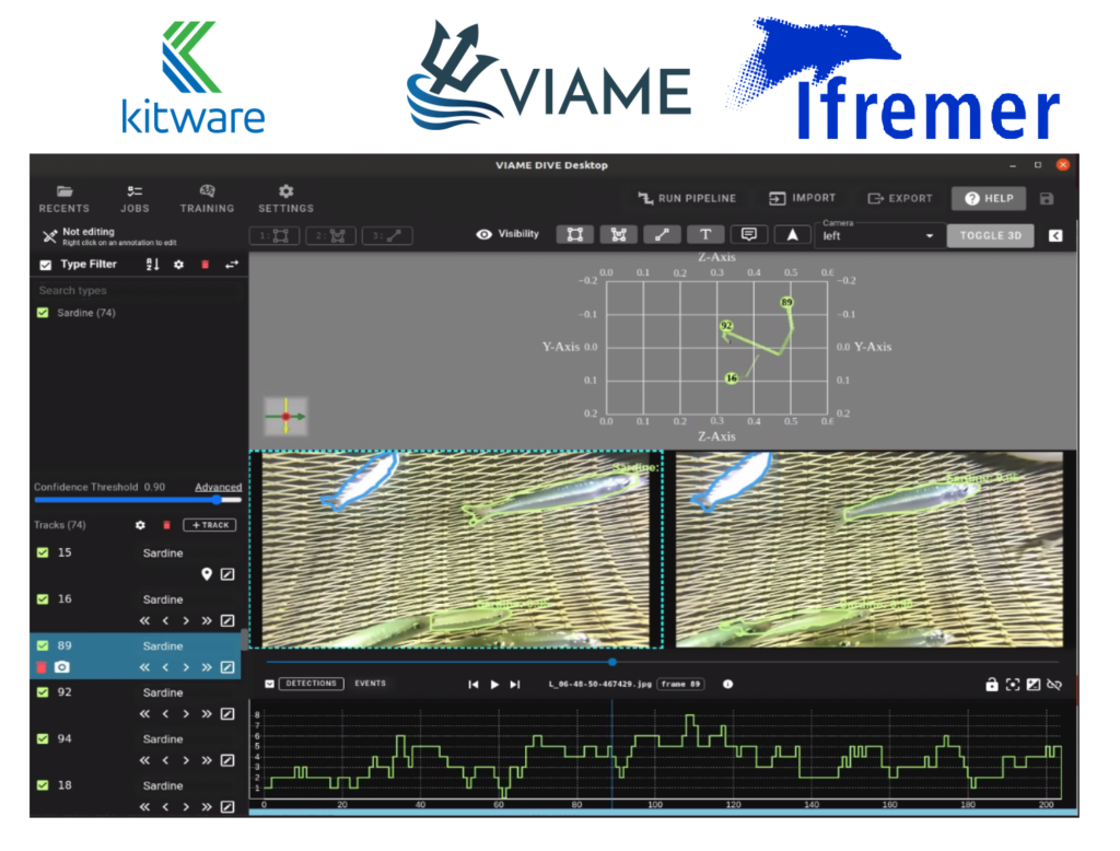 Introducing Stereo Camera Measurements in VIAME / DIVE