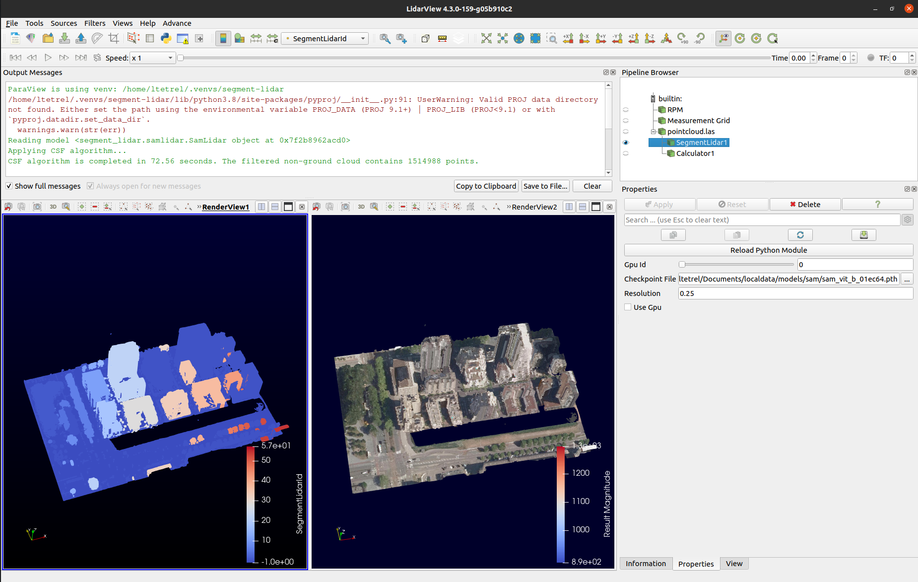 Unsupervised Segmentation On Aerial Point Cloud Data In Lidarview 6995