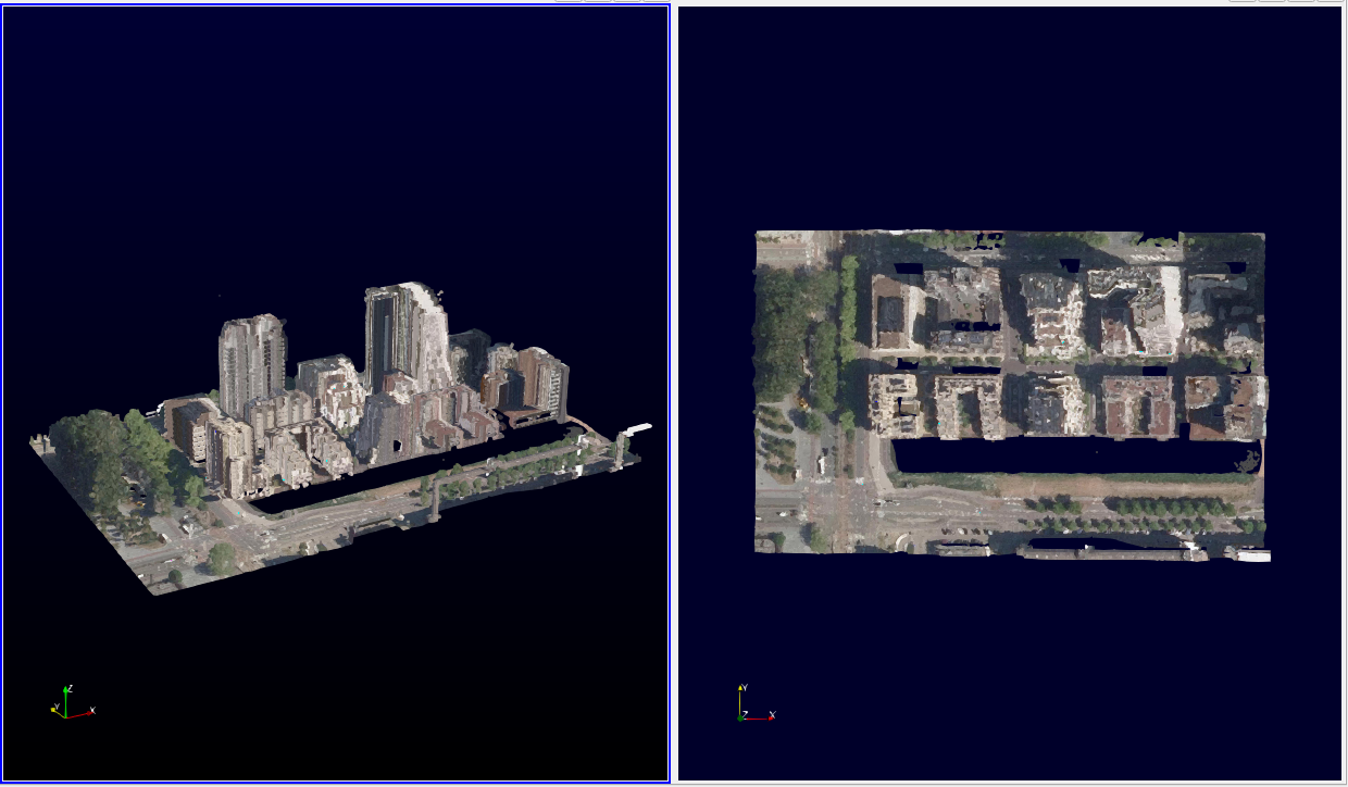 Unsupervised segmentation on aerial point-cloud data in LidarView