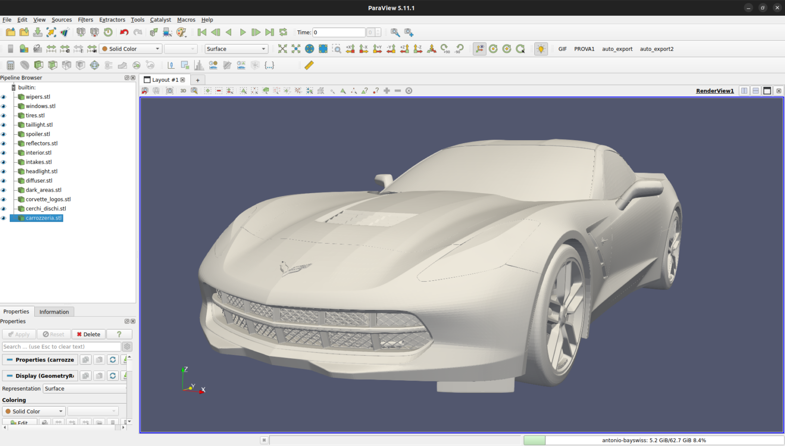 Automotive Acoustic Simulation Post-processing with ParaView