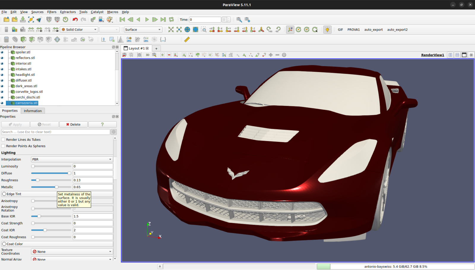 Automotive Acoustic Simulation Post-processing with ParaView