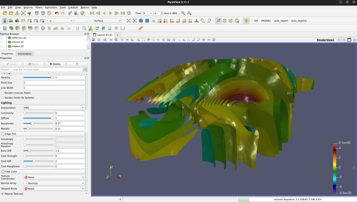 Automotive Acoustic Simulation Post-processing with ParaView