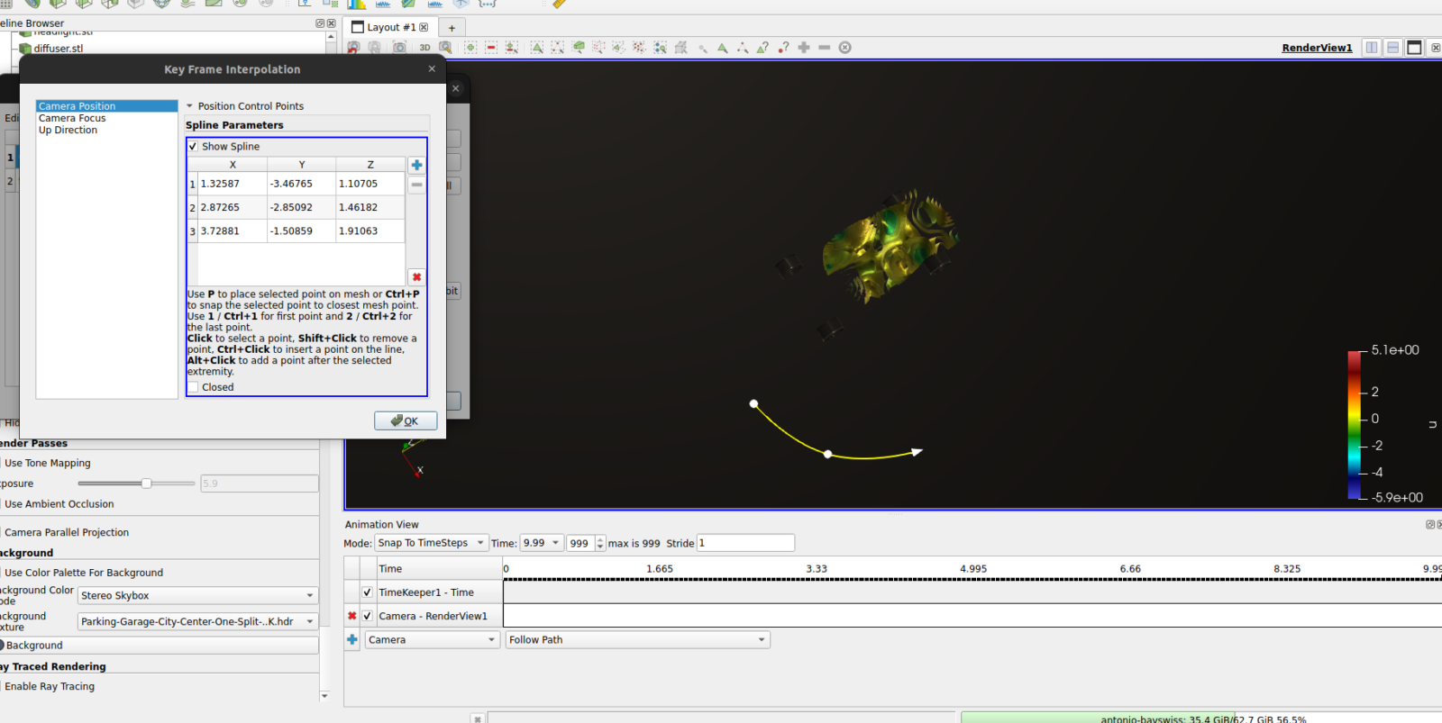 Automotive Acoustic Simulation Post-processing with ParaView