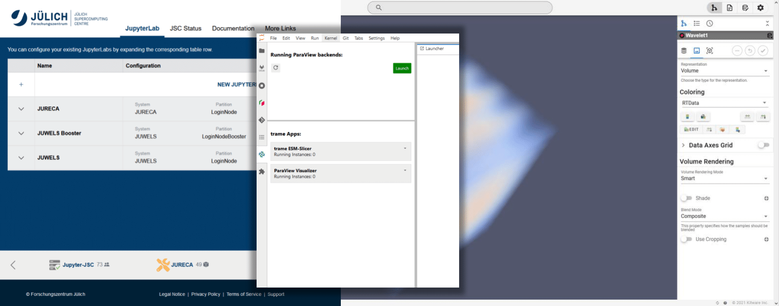 JupyterLab Trame Manager at Jülich Supercomputing Centre
