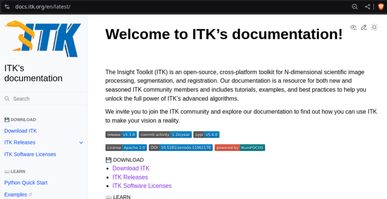 ITK 5.4.0: ReadTheDocs Documentation